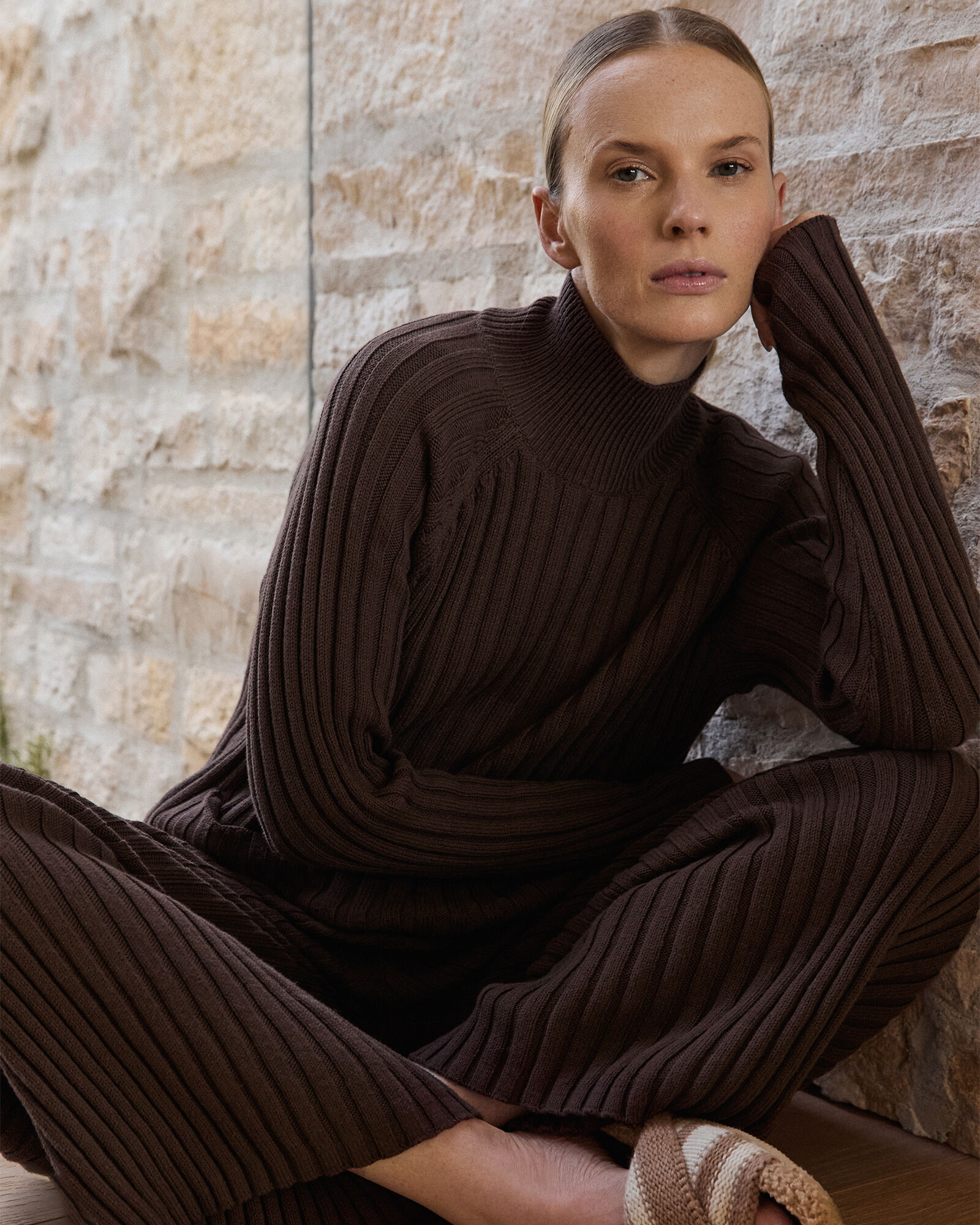 Organic Cotton Rib Knit Pants | Haven Well Within