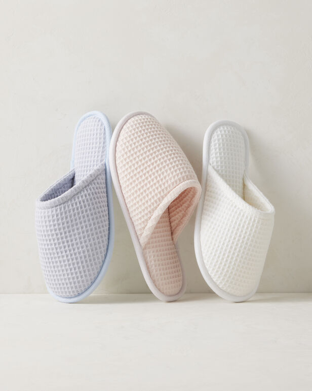 Organic Cotton Terry Waffle Slippers | Haven Well Within