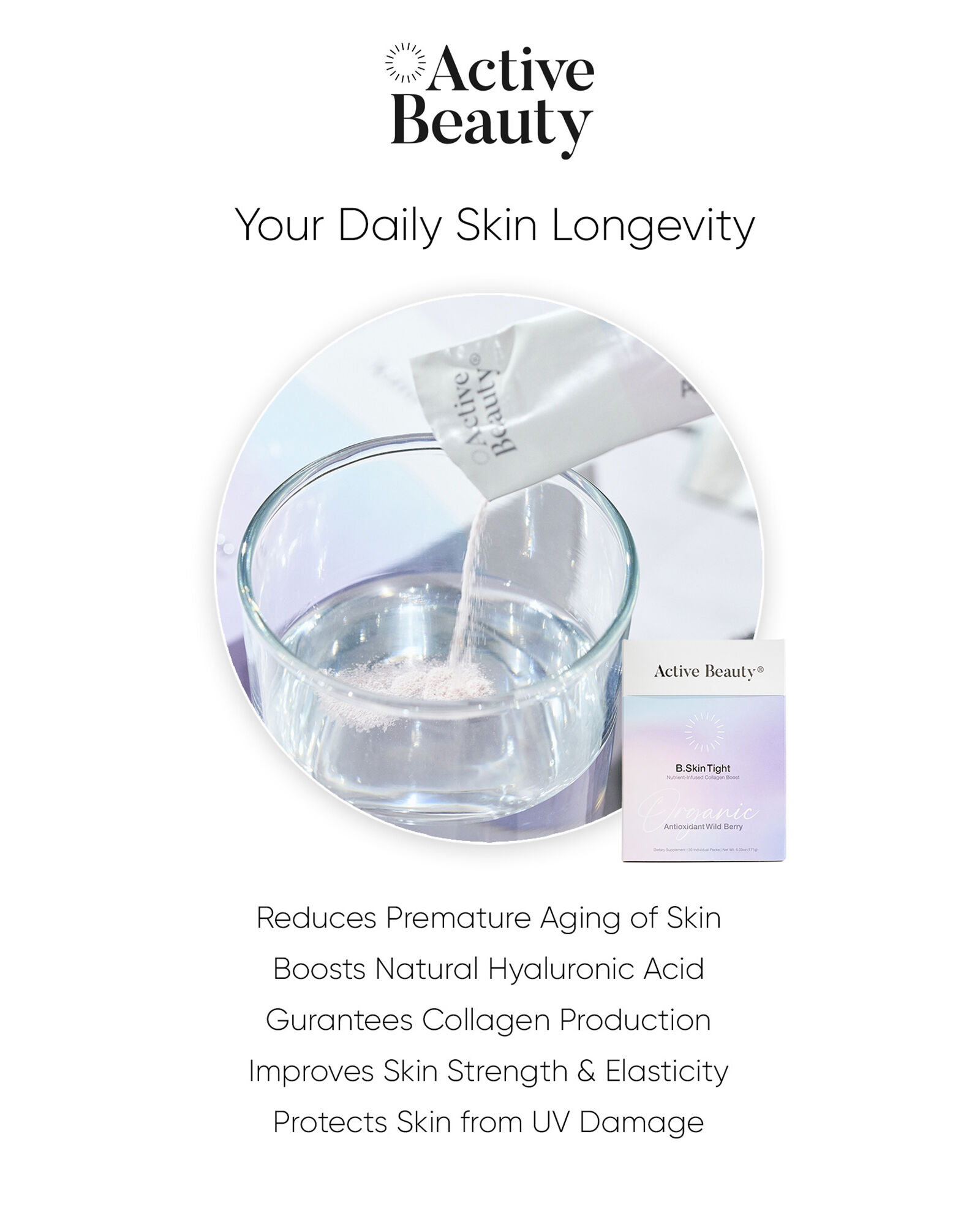 Active Beauty B.Skin Tight Collagen Packets | Haven Well Within
