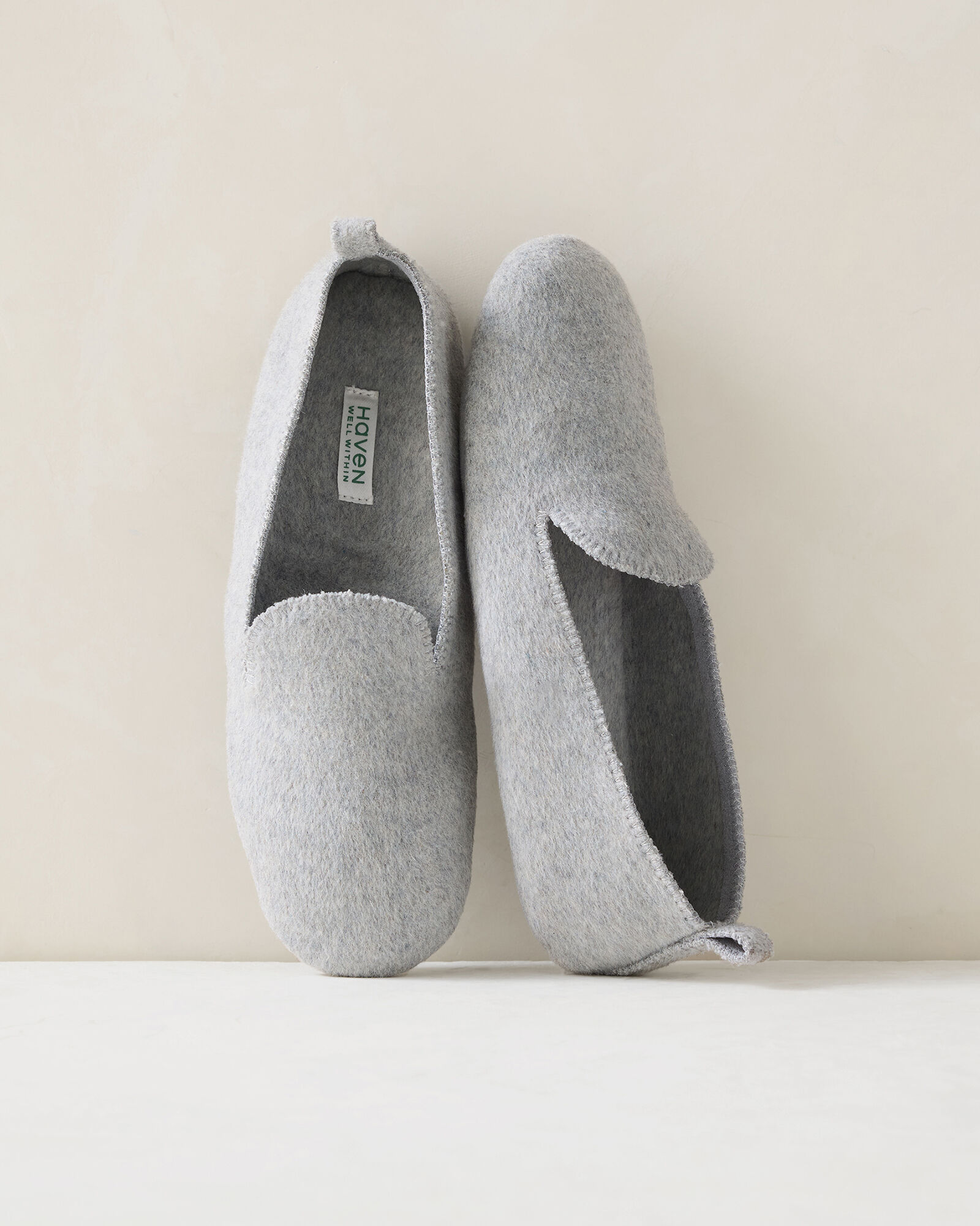 Felted Wool Blend Loafer Slippers | Haven Well Within