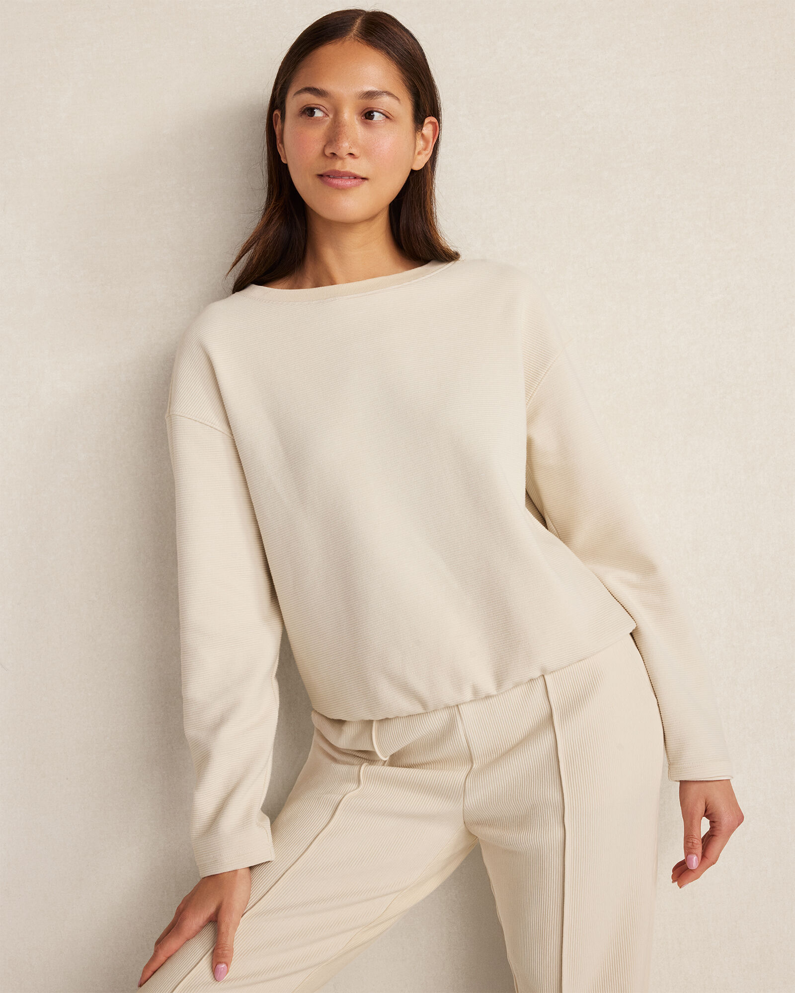 Ottoman Rib Drop Shoulder Top | Haven Well Within
