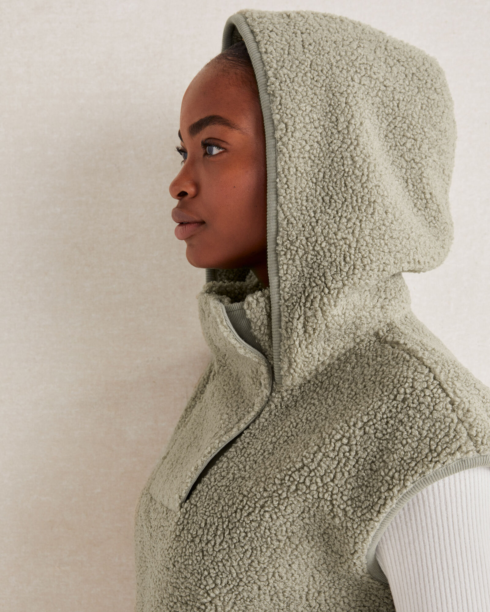 Sherpa Hooded Vest | Haven Well Within