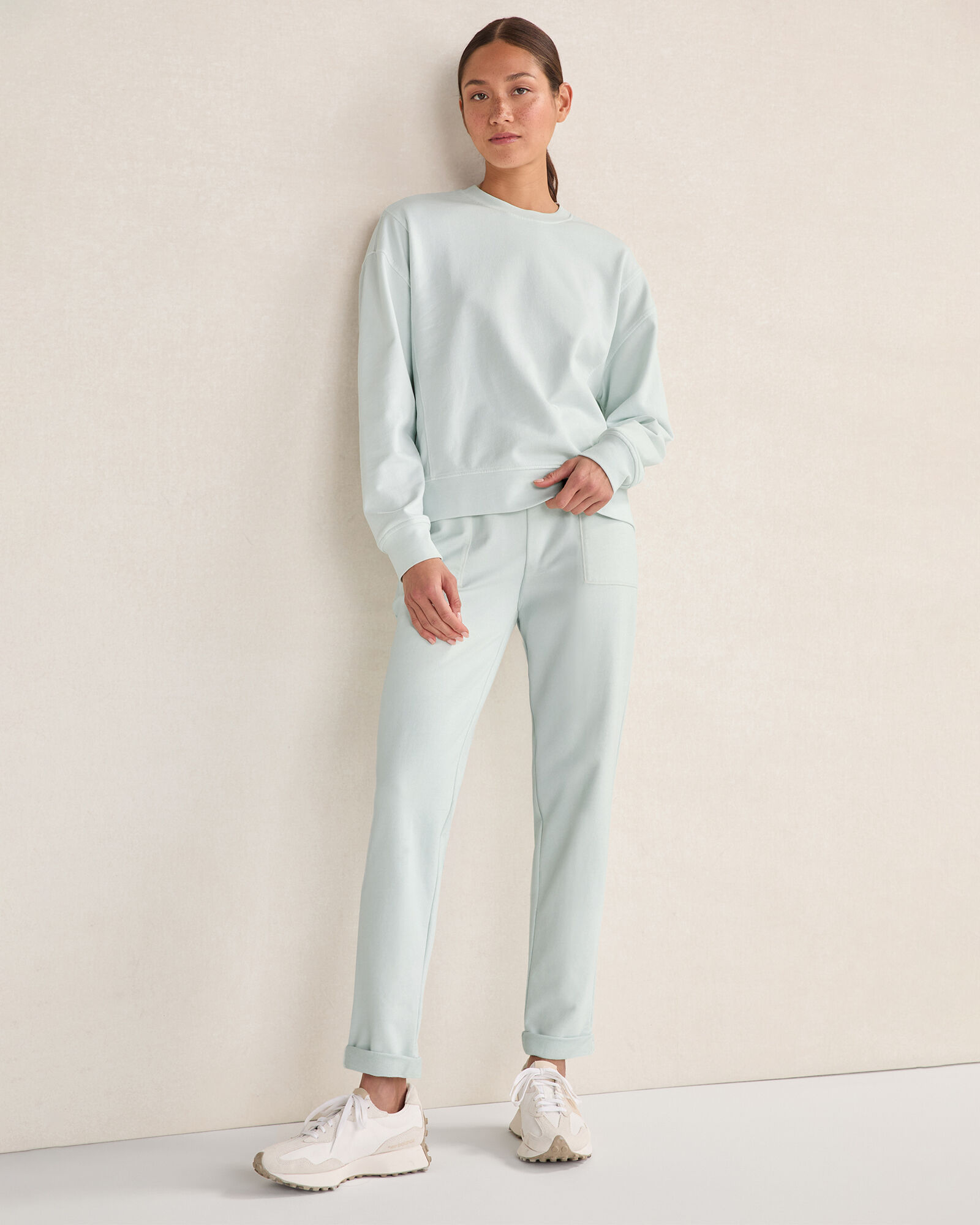 Garment-Dyed Organic Cotton Terry Crewneck | Haven Well Within