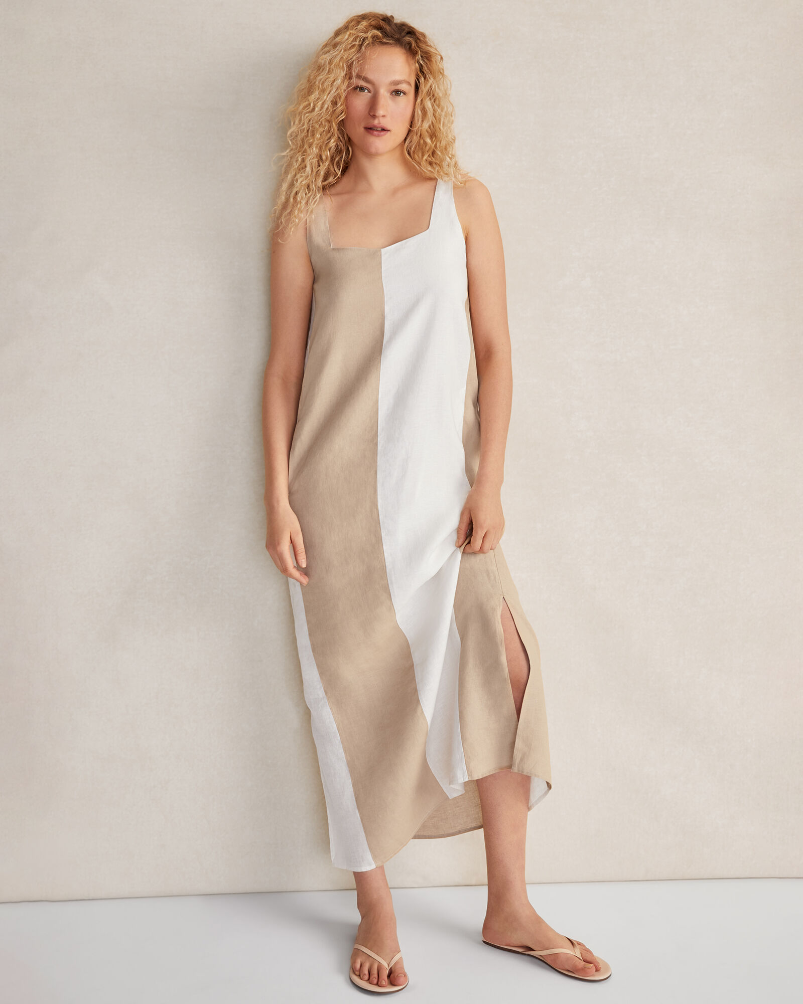 Linen Colorblock Dress | Haven Well Within