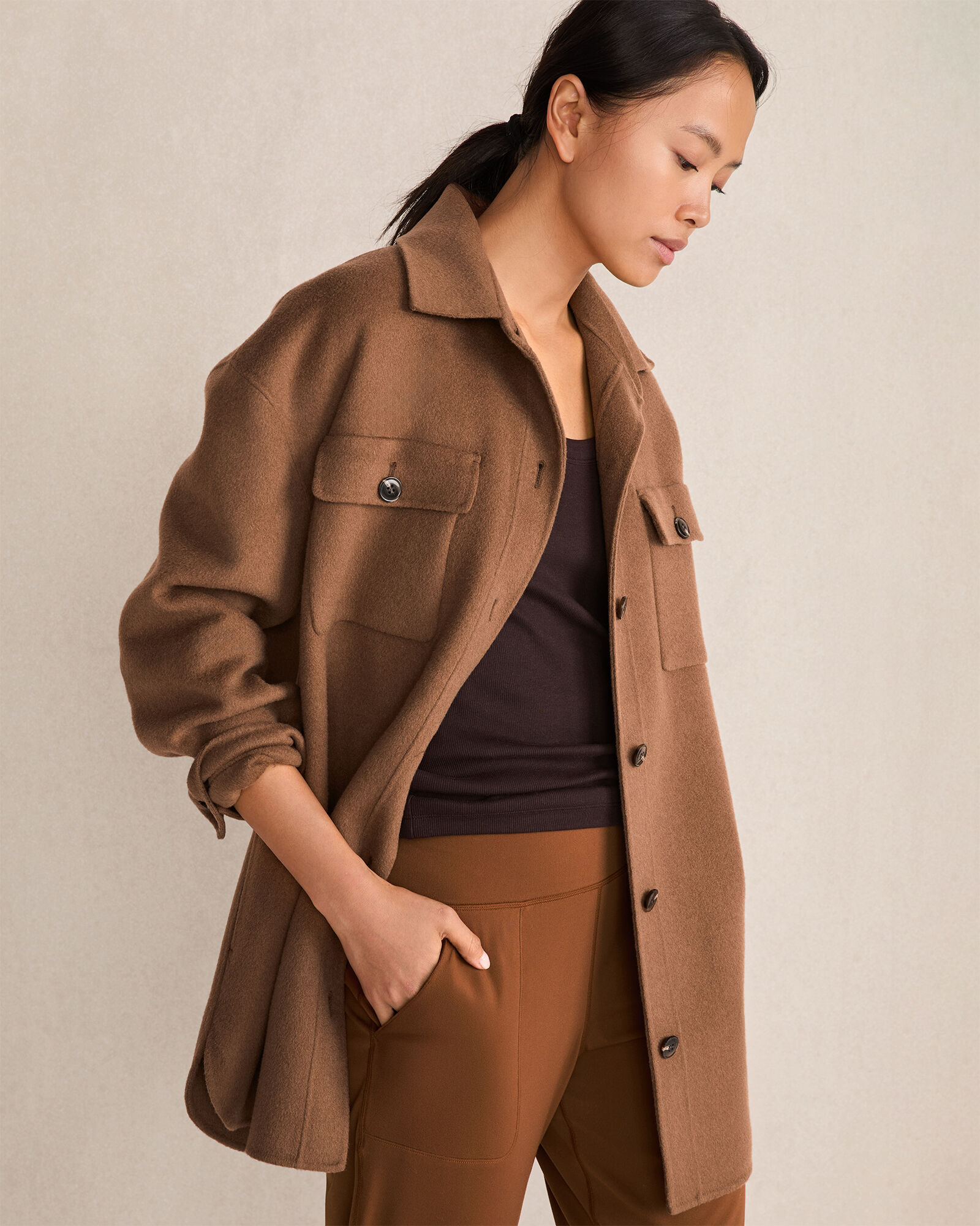 Wool Blend Oversized Shacket | Haven Well Within