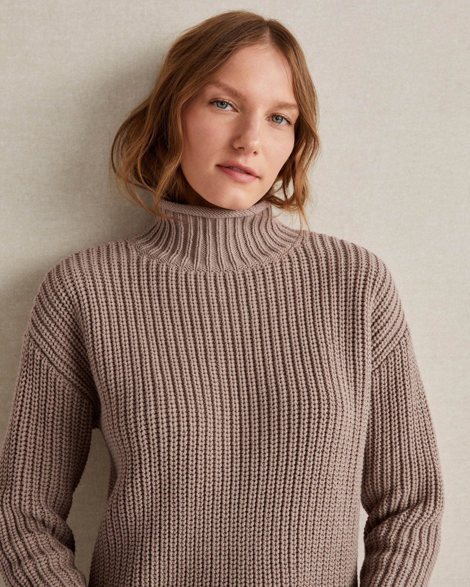 Roll Neck Shaker Stitch Sweater | Haven Well Within
