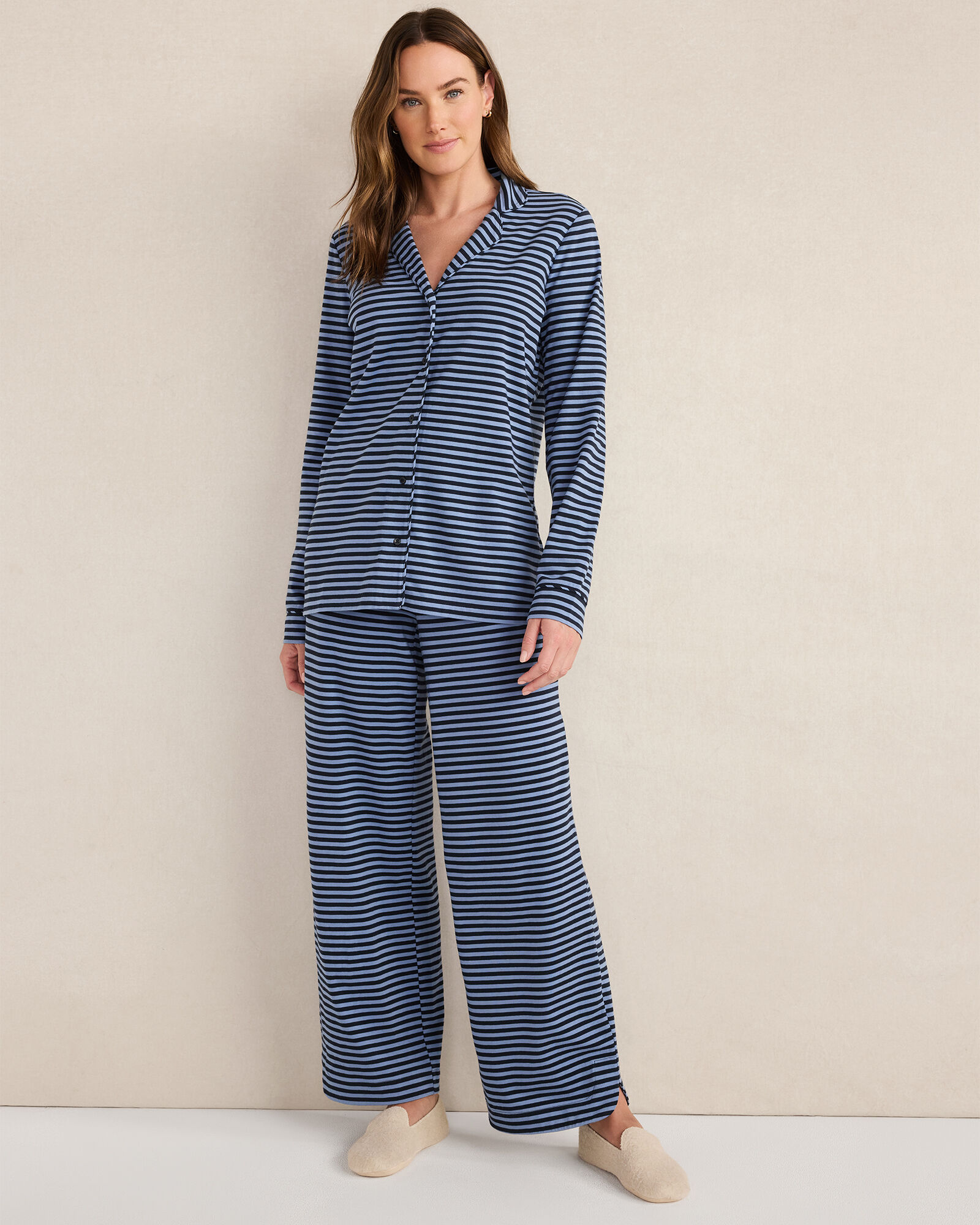 Organic Cotton Jersey Bold Stripe Sleep Set | Haven Well Within