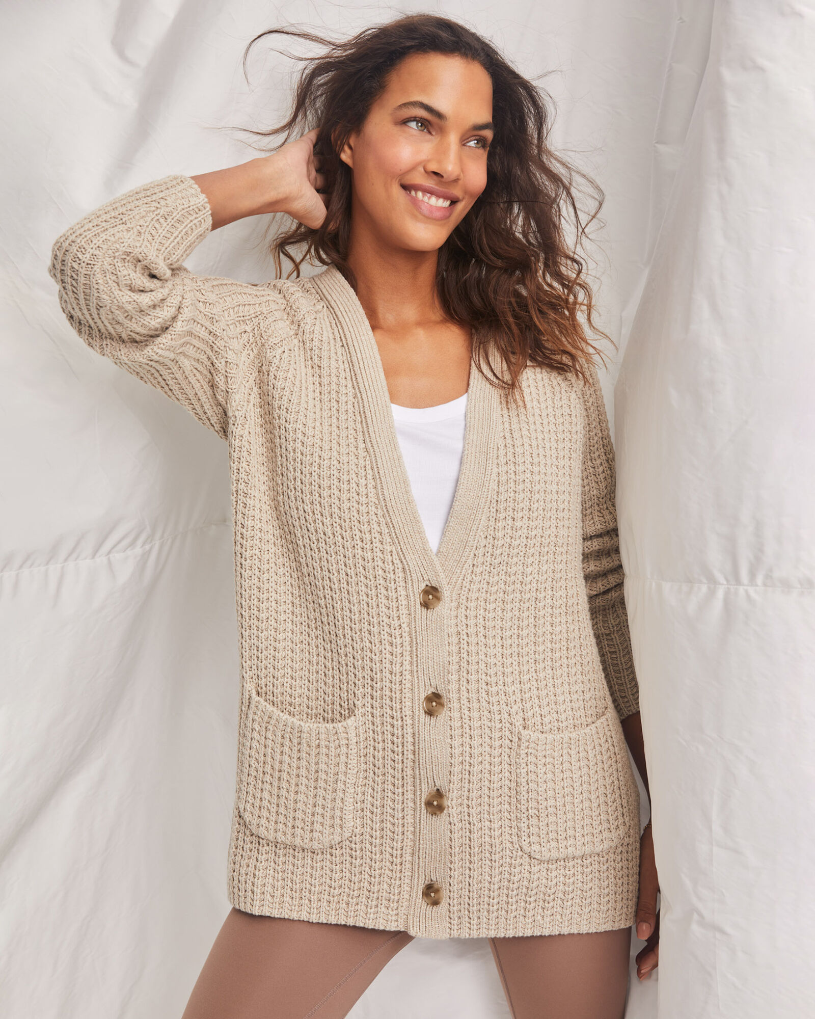 Organic Cotton Crochet Cardigan | Haven Well Within