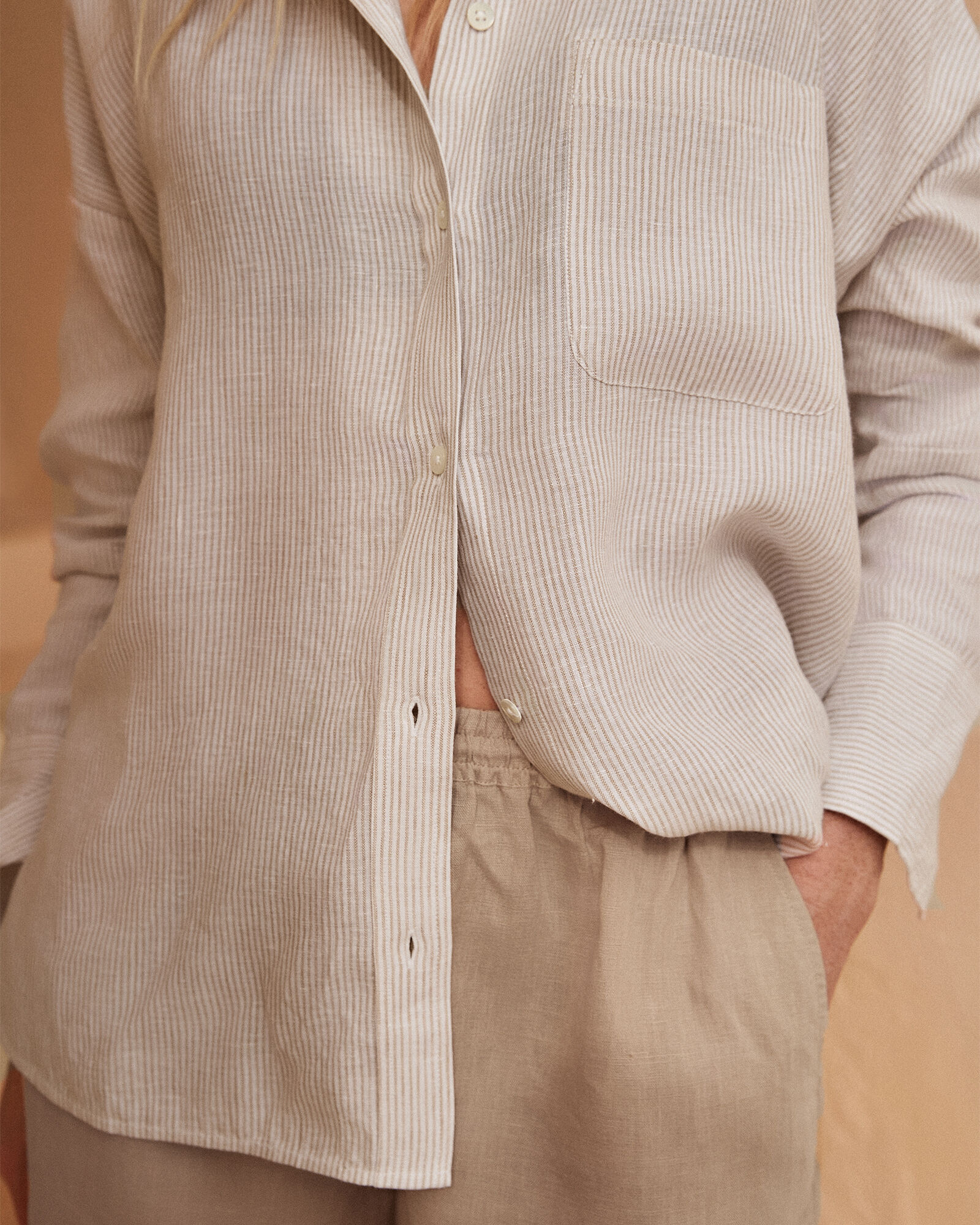 Linen Striped Boxy Shirt | Haven Well Within