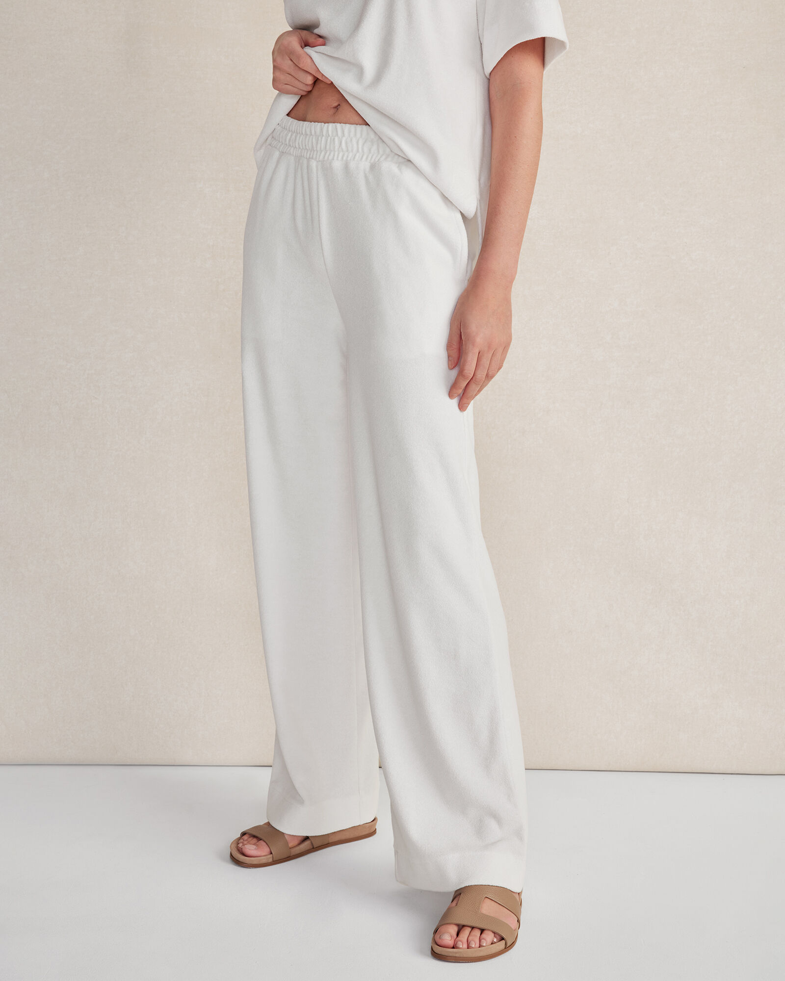 Terry Cloth Straight Leg Pants | Haven Well Within