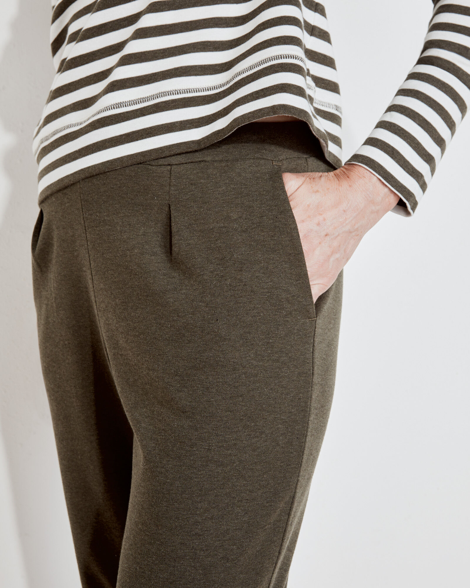 Organic Cotton Interlock Slim Leg Pants | Haven Well Within