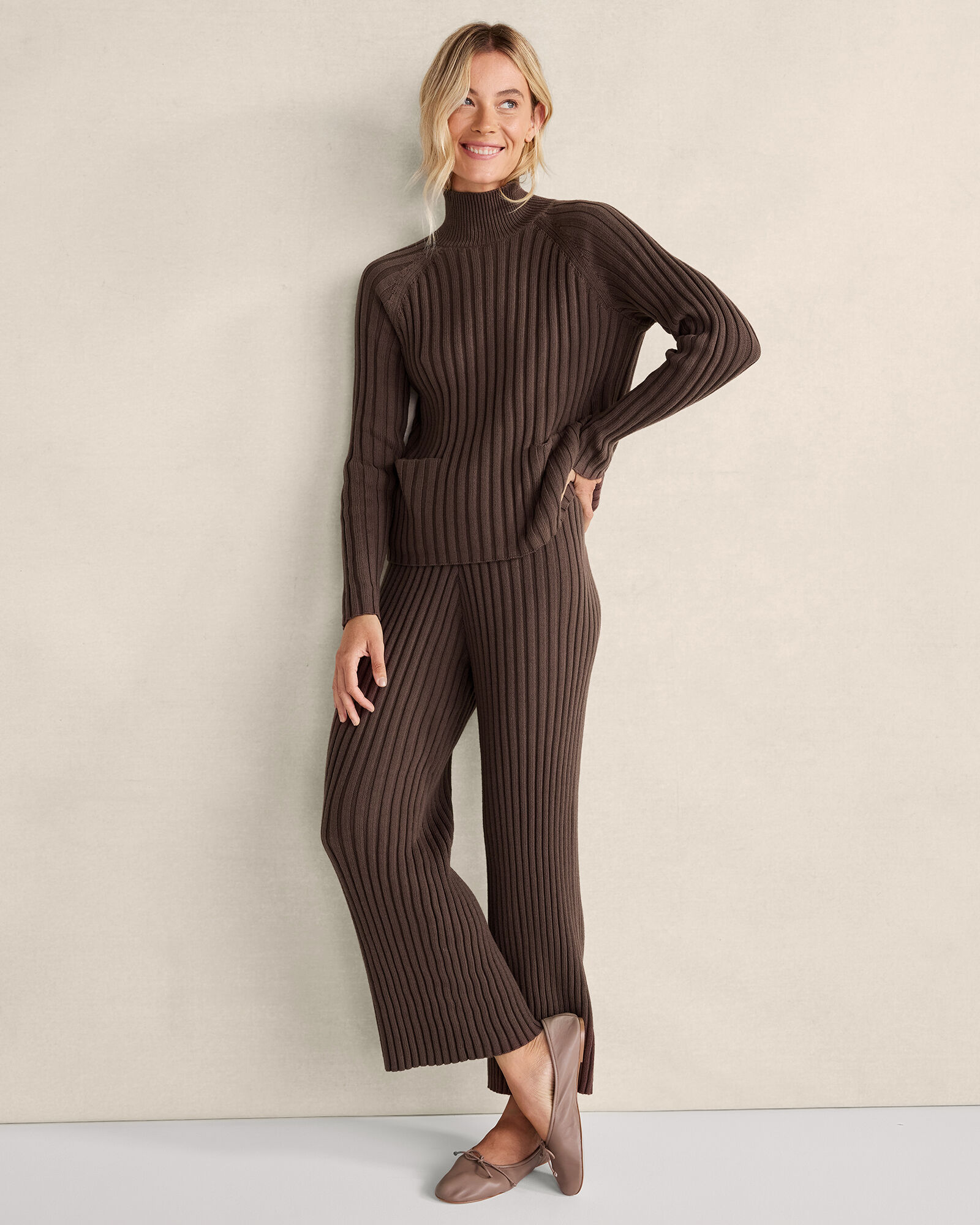Organic Cotton Rib Knit Pants | Haven Well Within