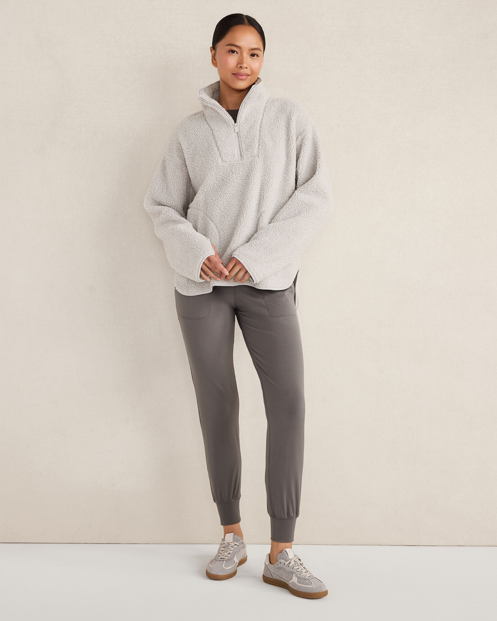 Sherpa Half-Zip Mockneck Pullover | Haven Well Within
