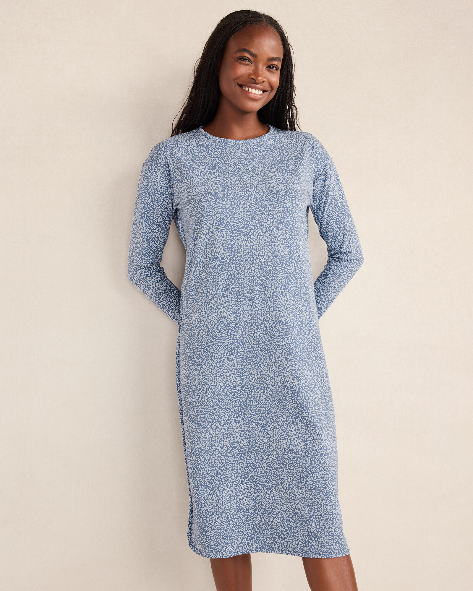 Organic Cotton Jersey Animal Print Sleep Dress | Haven Well Within