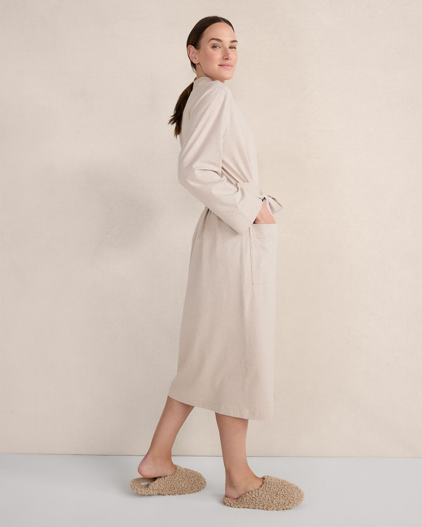 Organic Cotton Jersey Heather Robe | Haven Well Within