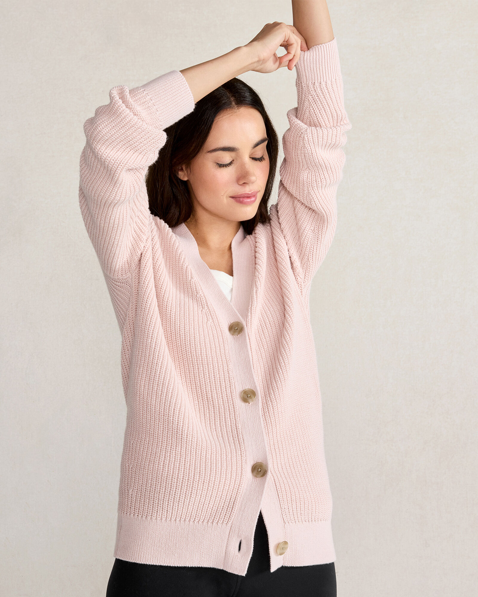 Organic Cotton Shaker Stitch Cardigan | Haven Well Within