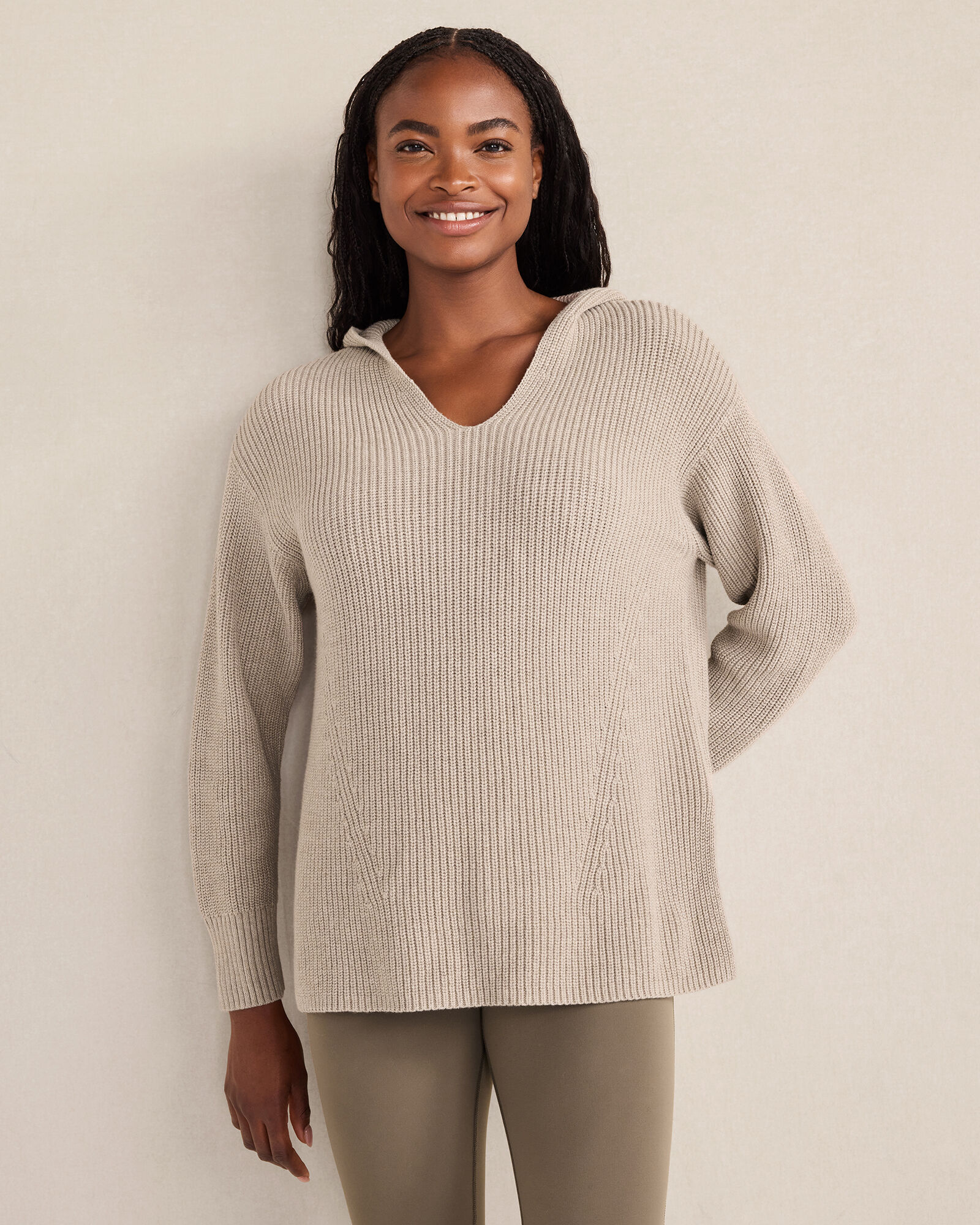 Organic Cotton Cashmere Shaker Stitch Hoodie | Haven Well Within