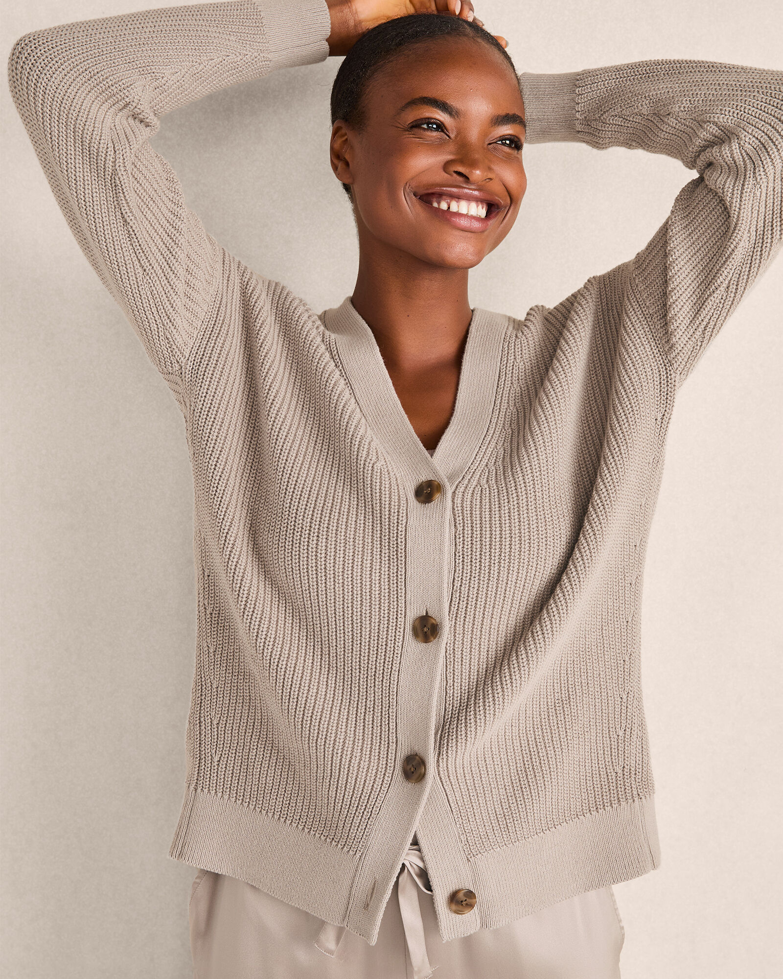 Organic Cotton Shaker Stitch Cardigan | Haven Well Within