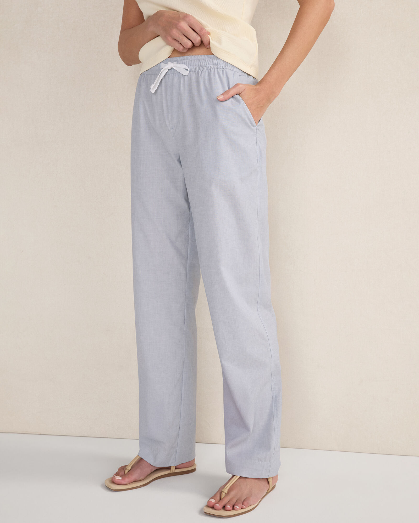 Organic Cotton Poplin Straight Leg Pants | Haven Well Within