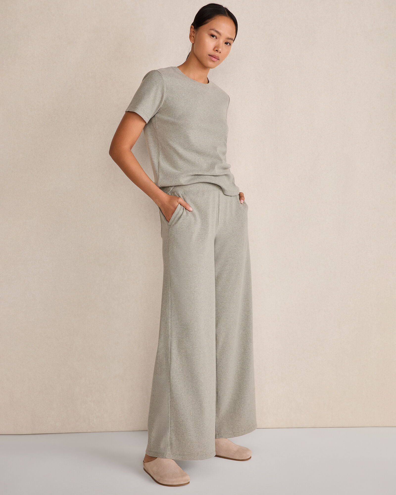 Organic Cotton Rib Knit Short Sleeve Tee | Haven Well Within