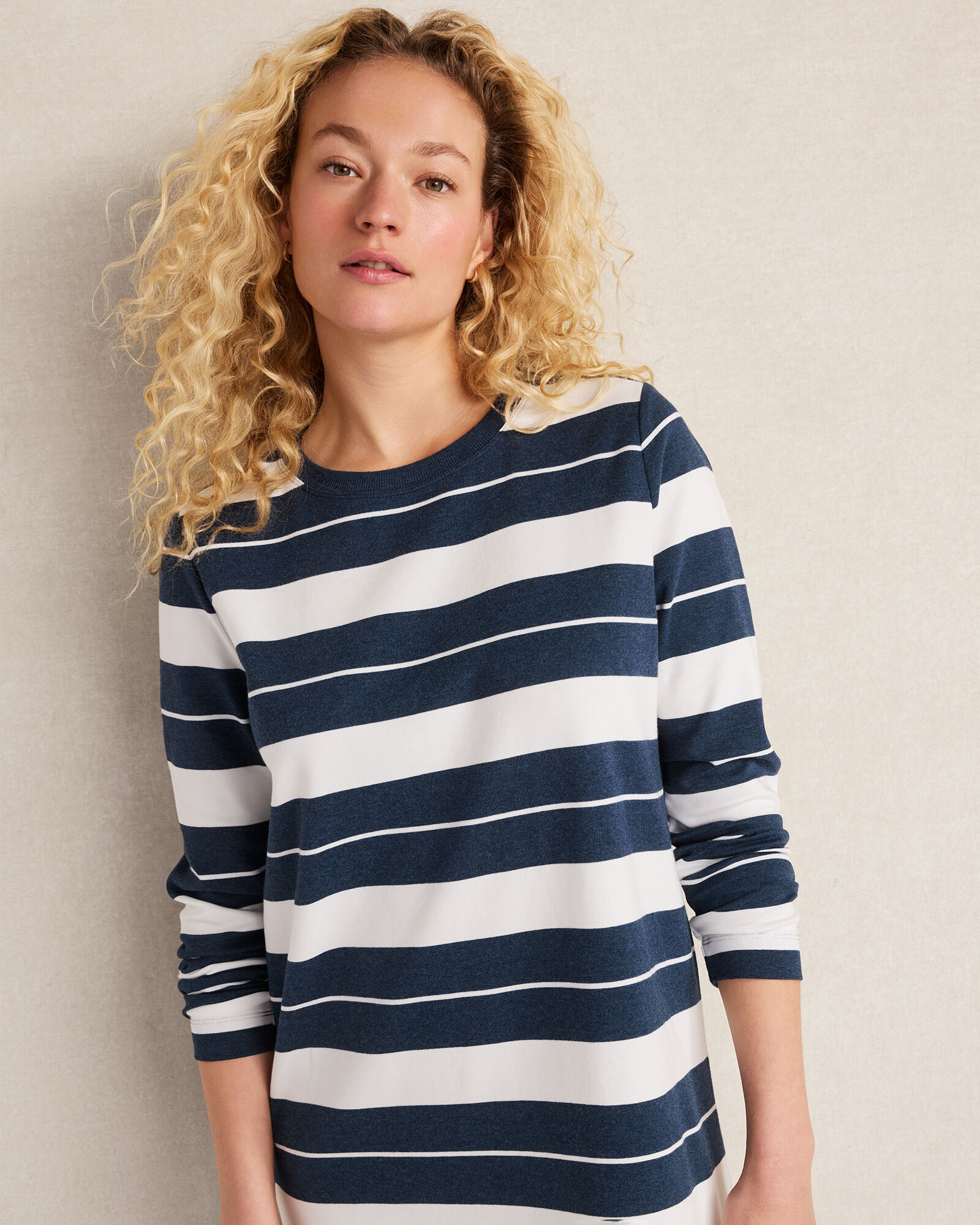 Organic Cotton Interlock Stripe Midi Dress | Haven Well Within