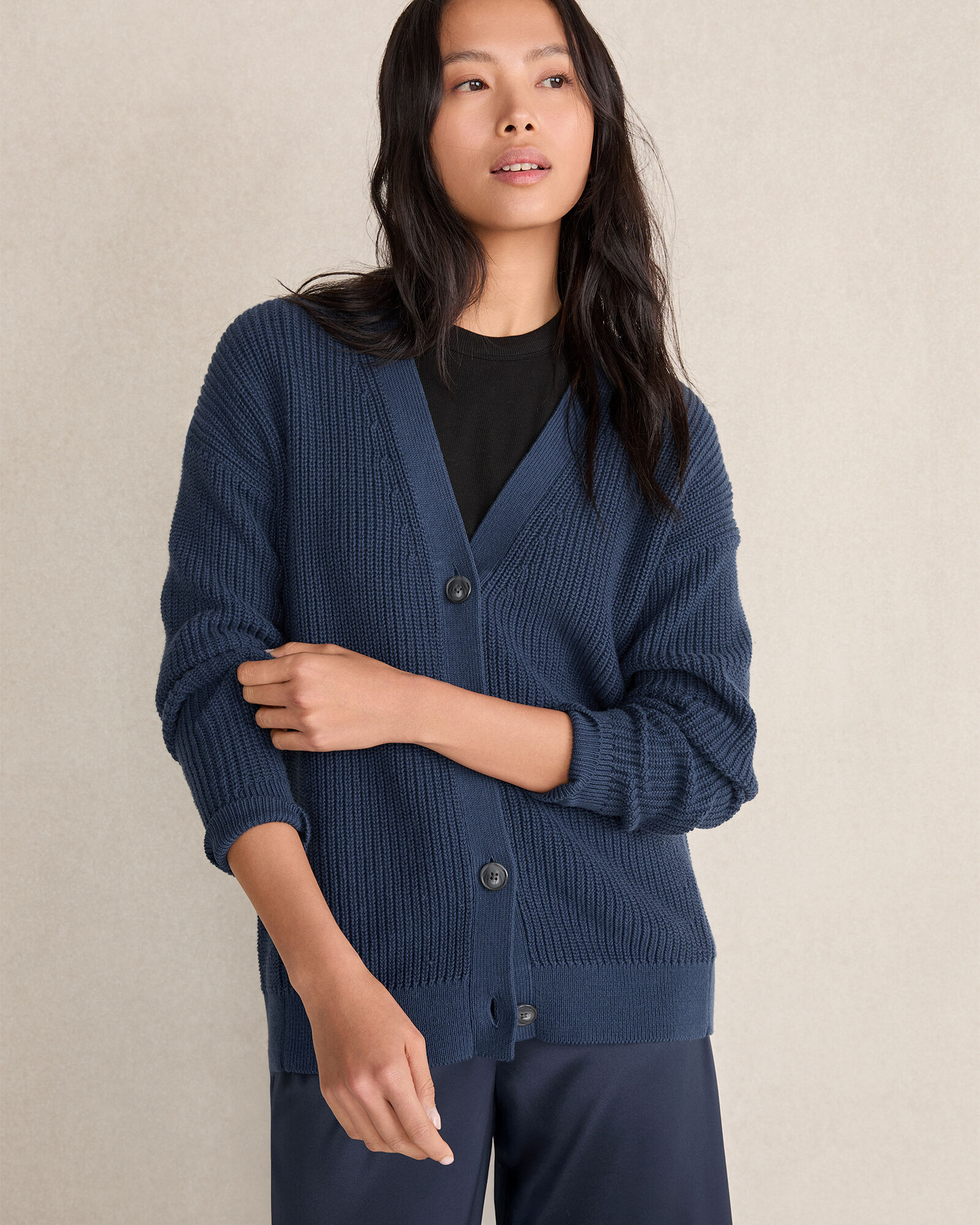 Organic Cotton Shaker Stitch Cardigan | Haven Well Within