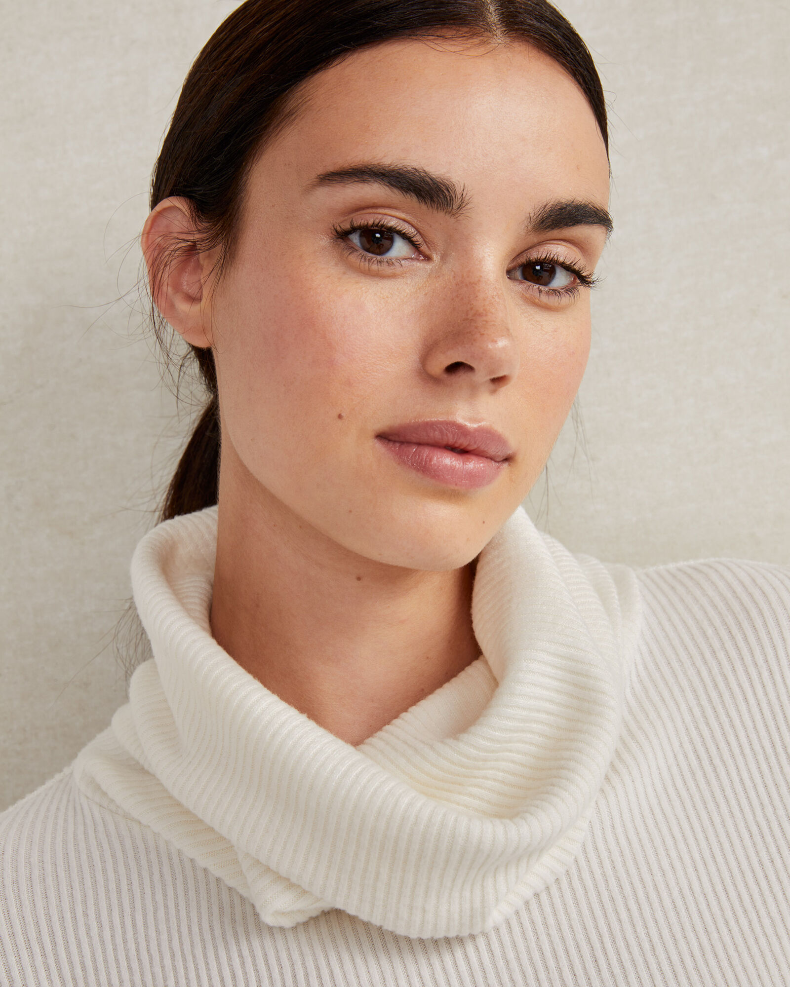 Brushed Rib Knit Cowl Neck Top | Haven Well Within