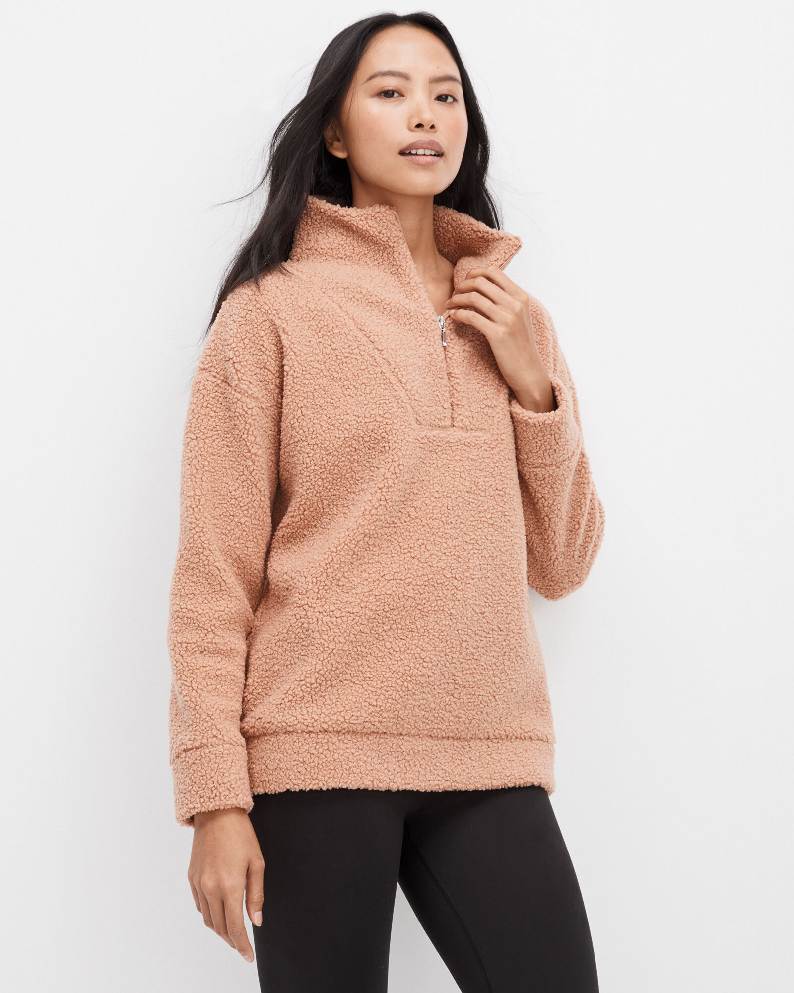 Sherpa Half-Zip Pullover | Haven Well Within