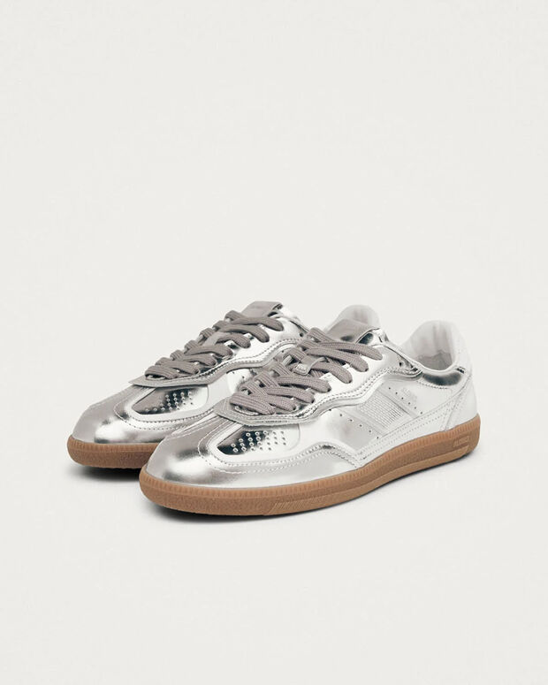 ALOHAS Tb.490 Rife Shimmer Silver Cream Leather Sneakers | Haven Well ...