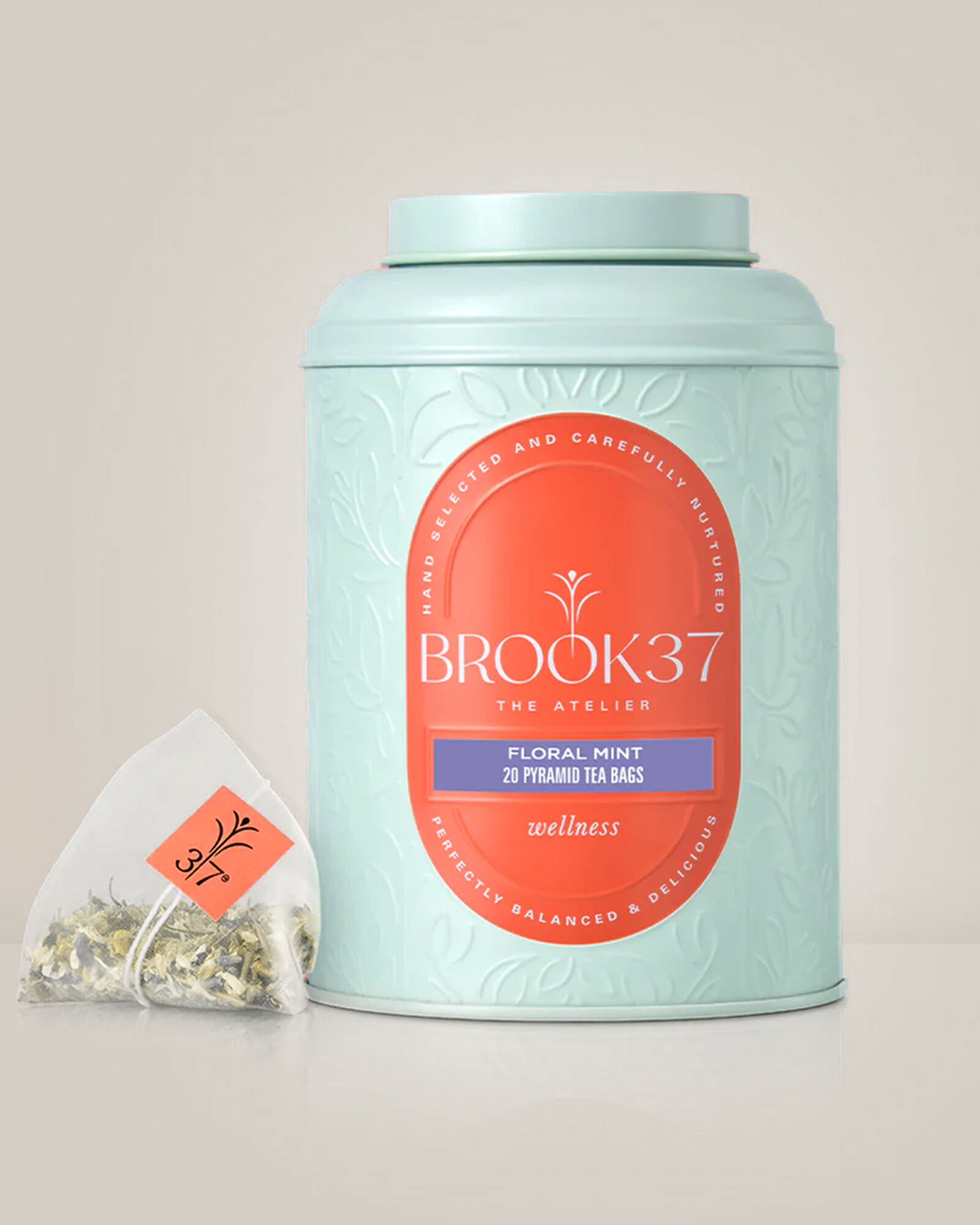 Brook37 Floral Mint Pyramid Tea Bags | Haven Well Within