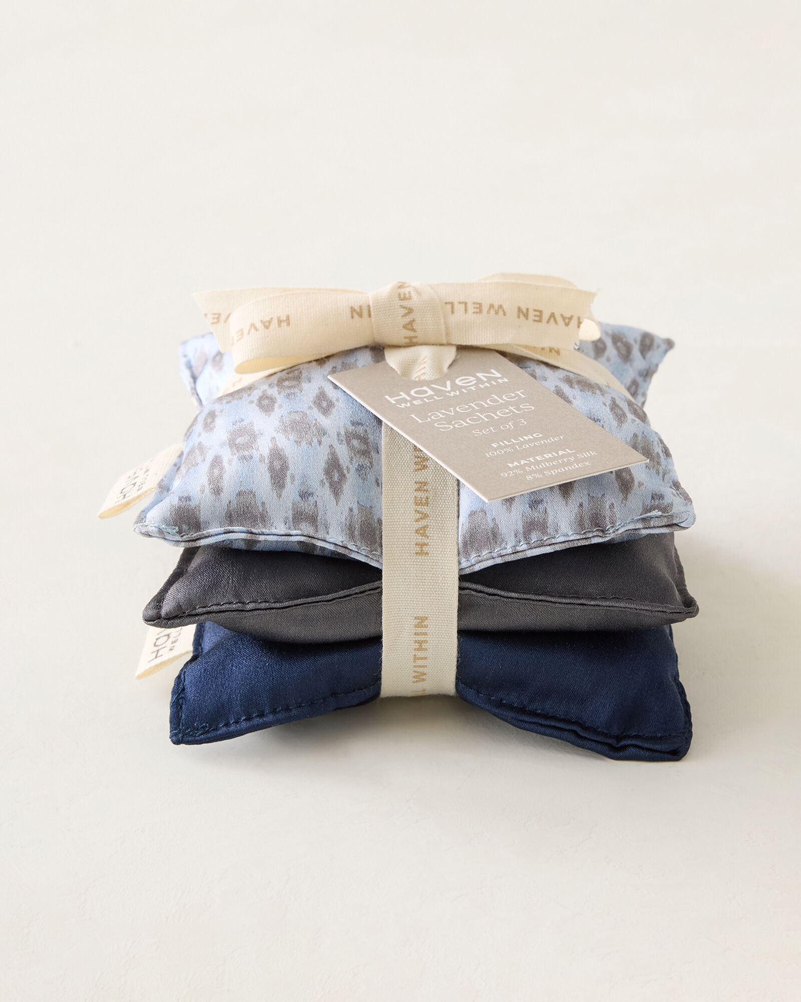 Silk Lavender Sachets, Blue, Set of 3 | Haven Well Within