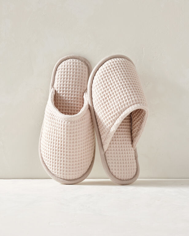 Organic Cotton Terry Waffle Slippers | Haven Well Within