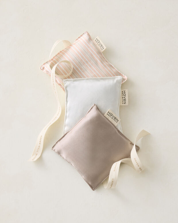 Silk Lavender Sachets, Pink, Set of 3 | Haven Well Within