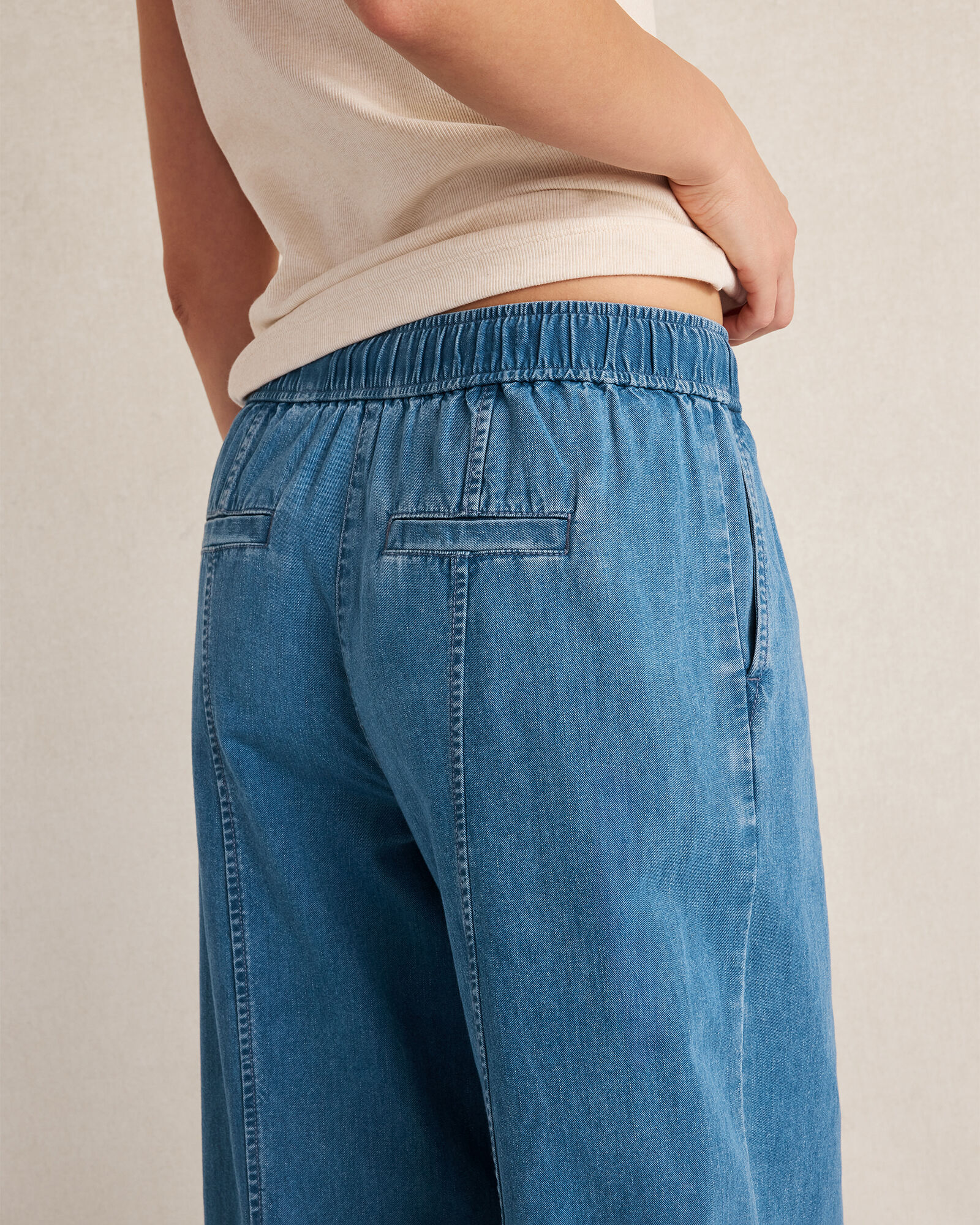 Organic Cotton Denim Barrel Leg Pants | Haven Well Within