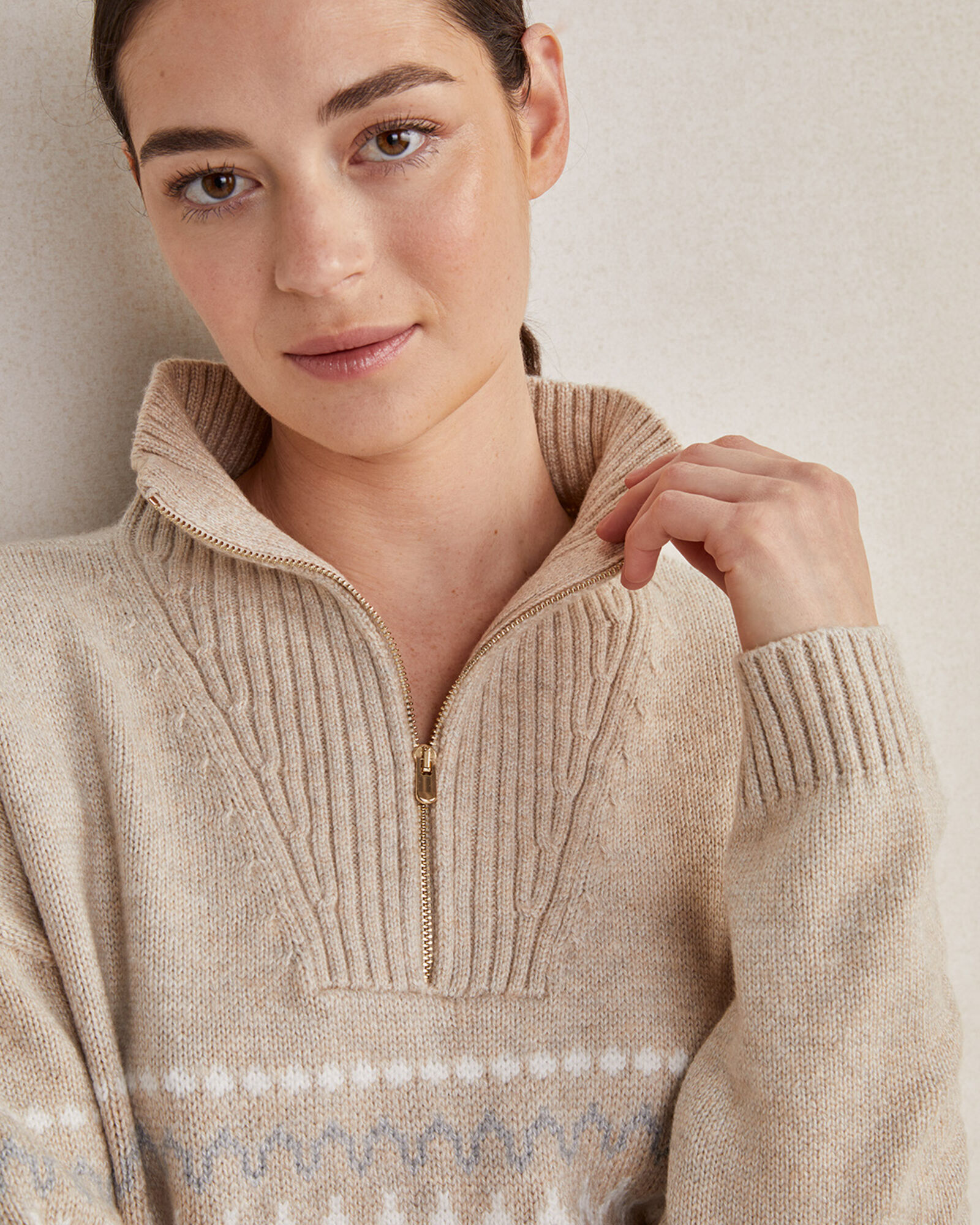 Fair Isle Half-Zip Sweater | Haven Well Within