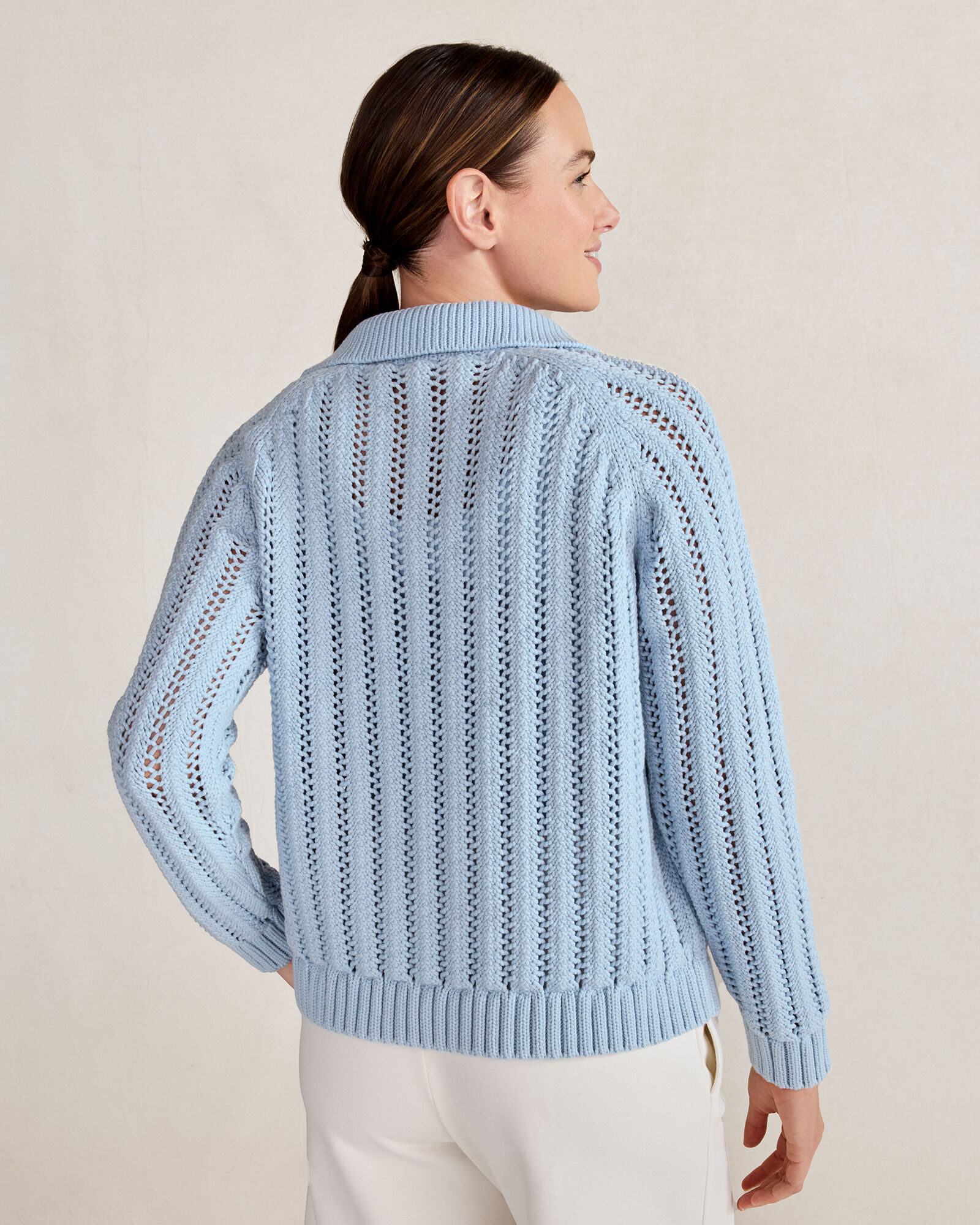 Open Stitch Johnny Collar Sweater | Haven Well Within